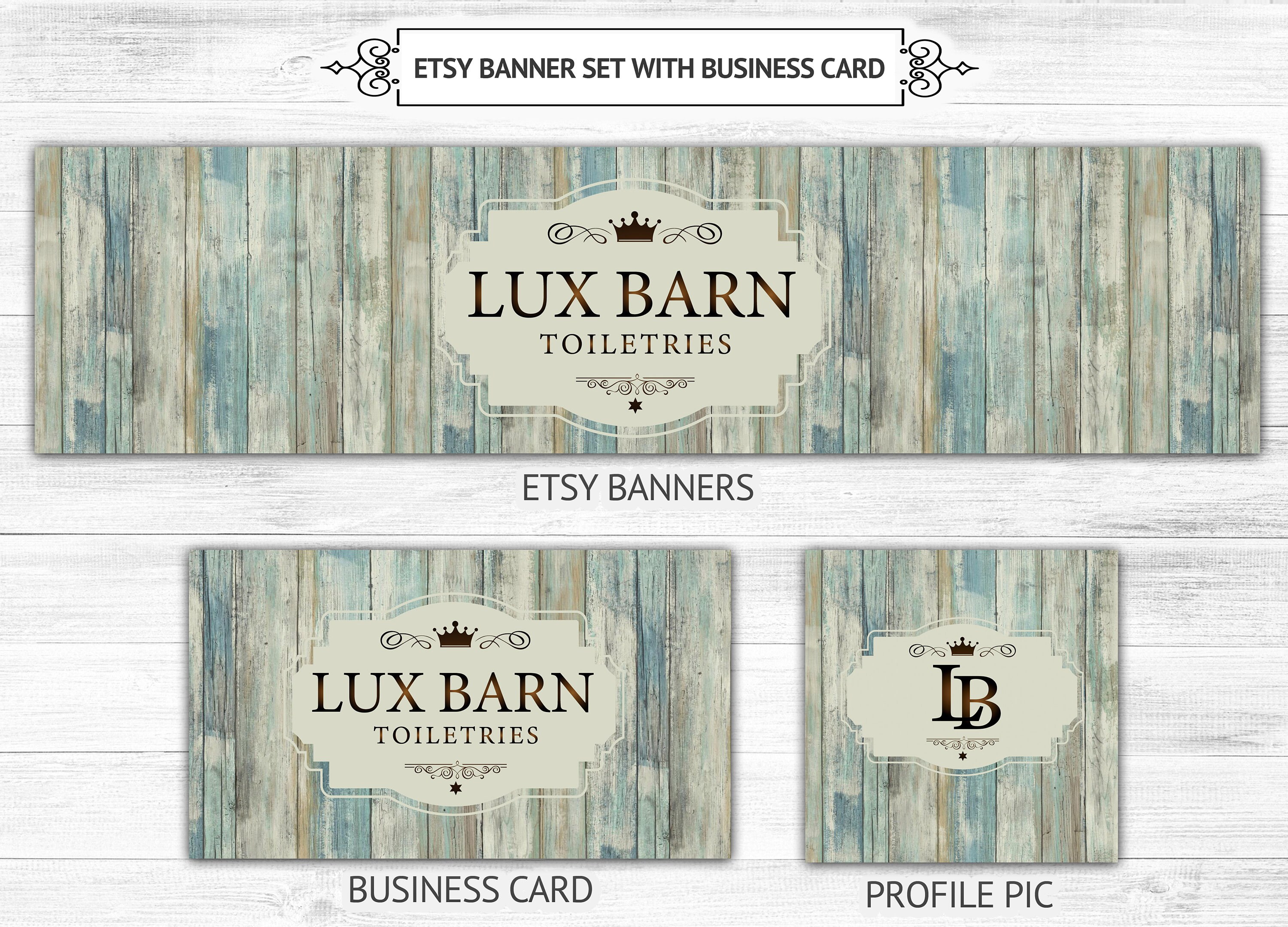 Etsy Wood Texture Banner, Avatar + Bussiness Card | Wooden Farmhouse ...