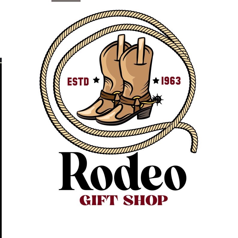 Cowboy Boots Logo | Farm House Logo | Barn Logo | Etsy Shop Store Icon ...