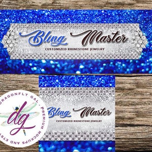 Etsy Modern Royal Blue Glitter Abstract Banner Avatar Abstract Blue ...