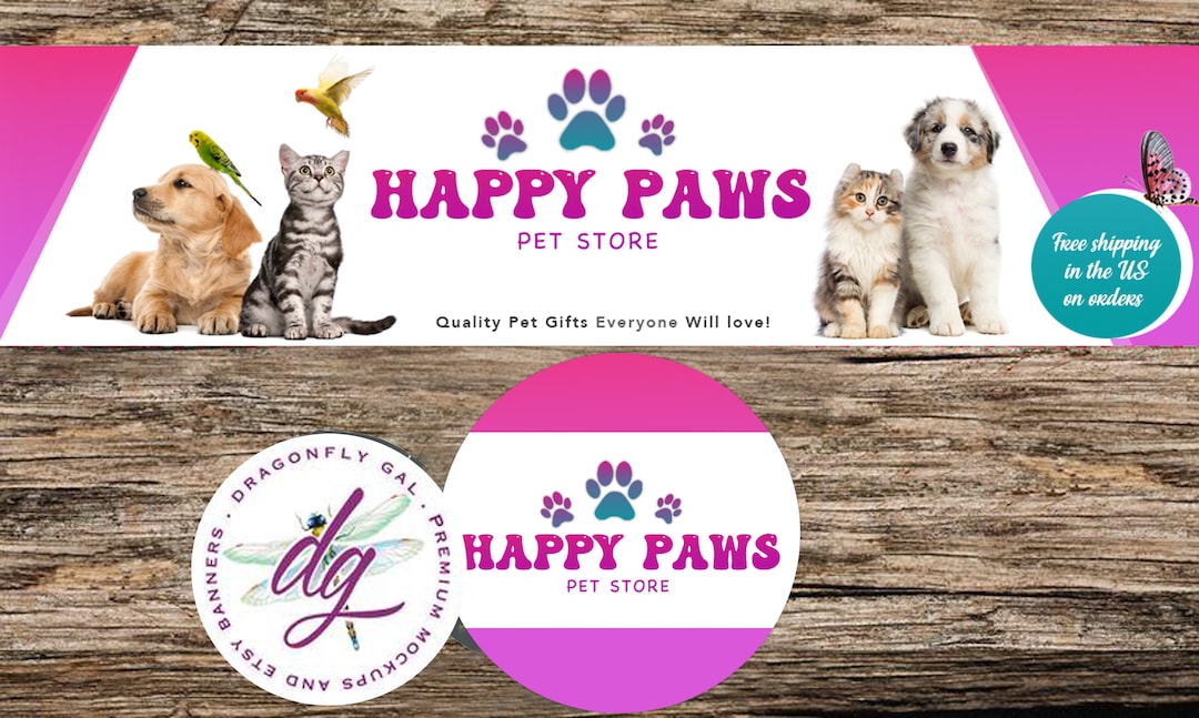 Etsy Banner + Avatar, Pet Store Banner | Dog and Cat Banner | 2 Piece ...