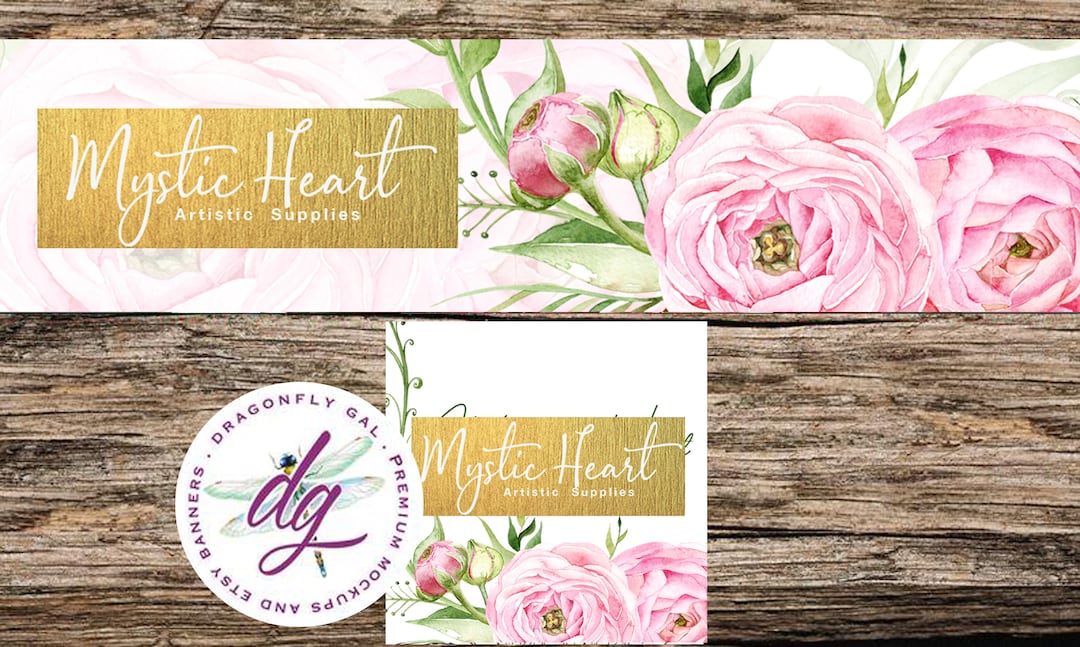 Etsy Banner + Avatar | Pink and Gold Boutique Banner | Foral Pink ...