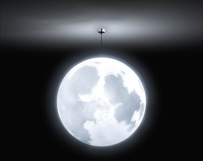 A Lunar Moon Pendant Light Ceiling Shade Lamp Globe Luna Space - Etsy