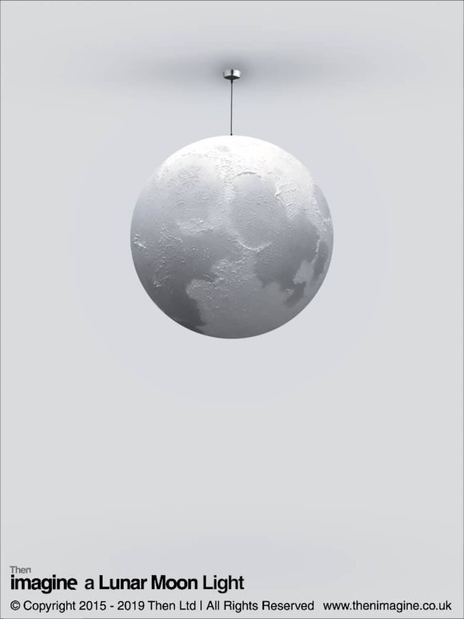 A Lunar Moon Pendant Light Ceiling Shade Lamp Globe Luna Space Large ...