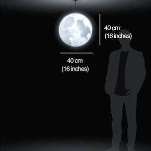 A Lunar Moon Pendant Light Ceiling Shade Lamp Globe Luna Space Large ...