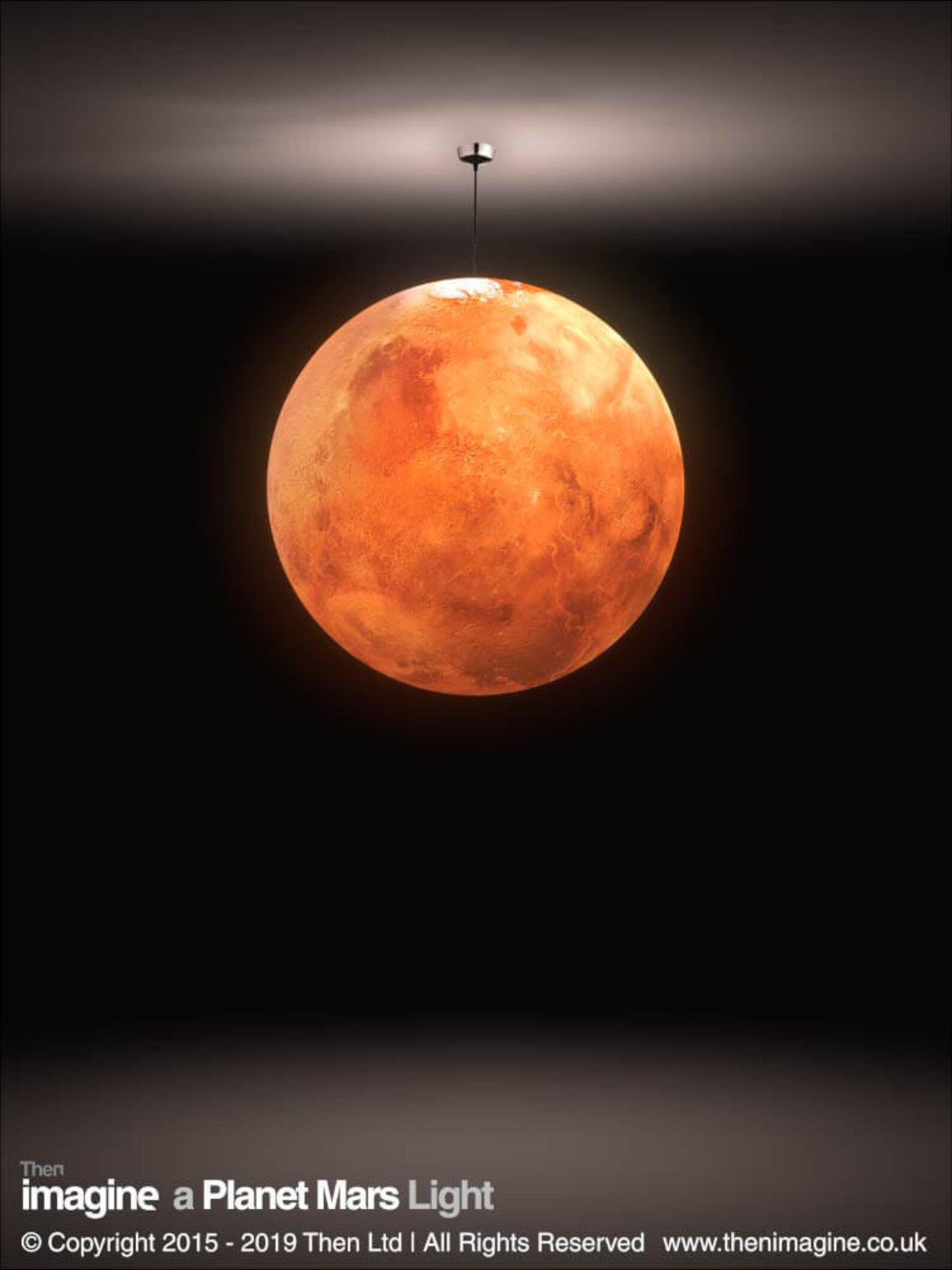 A Planet Mars Pendant Light Ceiling Shade Lamp Globe Red Space Large ...