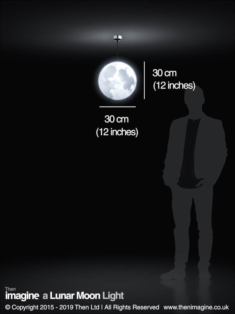 A Lunar Moon Pendant Light Ceiling Shade Lamp Globe Luna Space Large ...