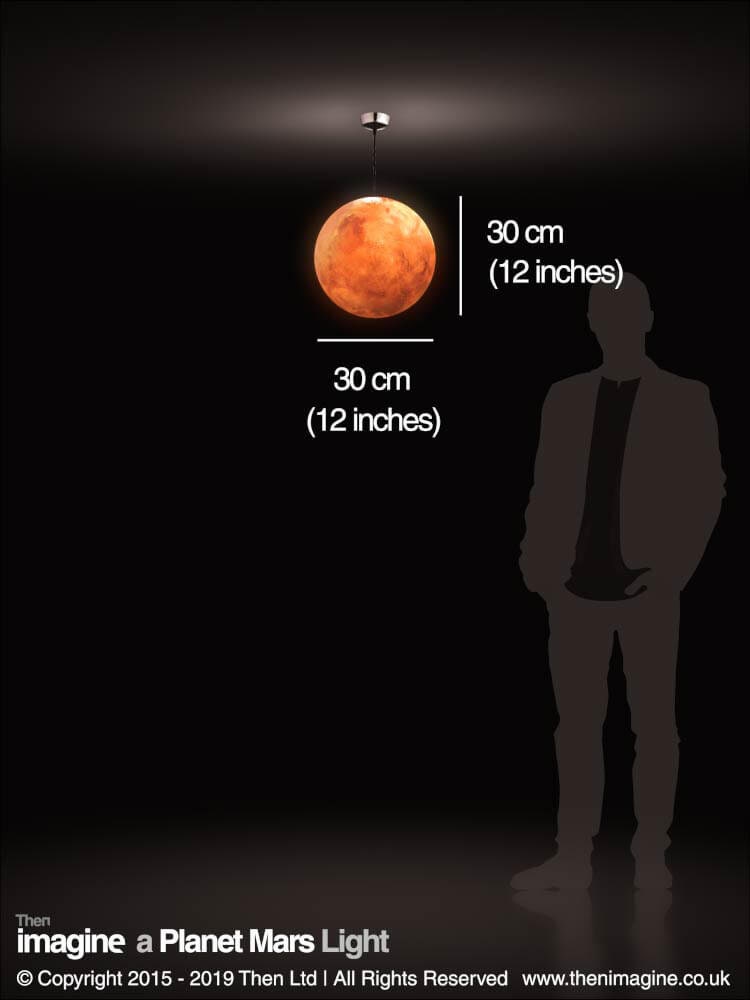 A Planet Mars Pendant Light Ceiling Shade Lamp Globe Red Space Large ...