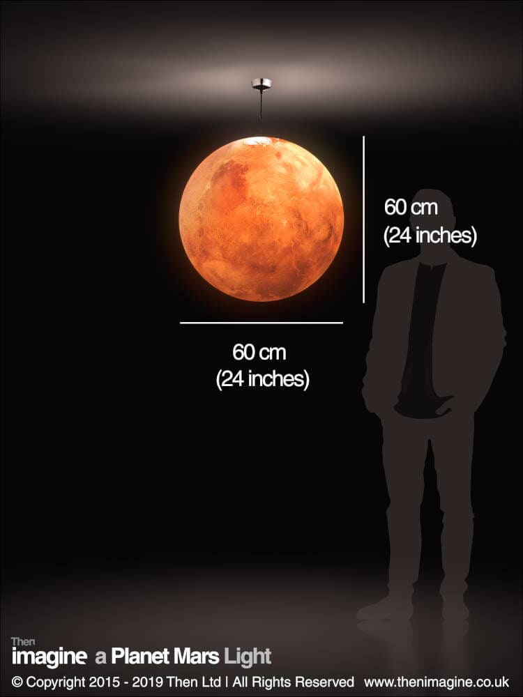 A Planet Mars Pendant Light Ceiling Shade Lamp Globe Red Space Large ...