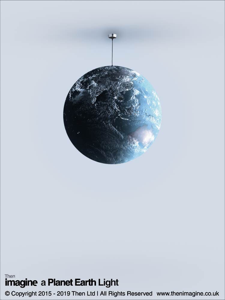 A Planet Earth Pendant Ceiling Light Shade Lamp Globe Terra Space Large ...