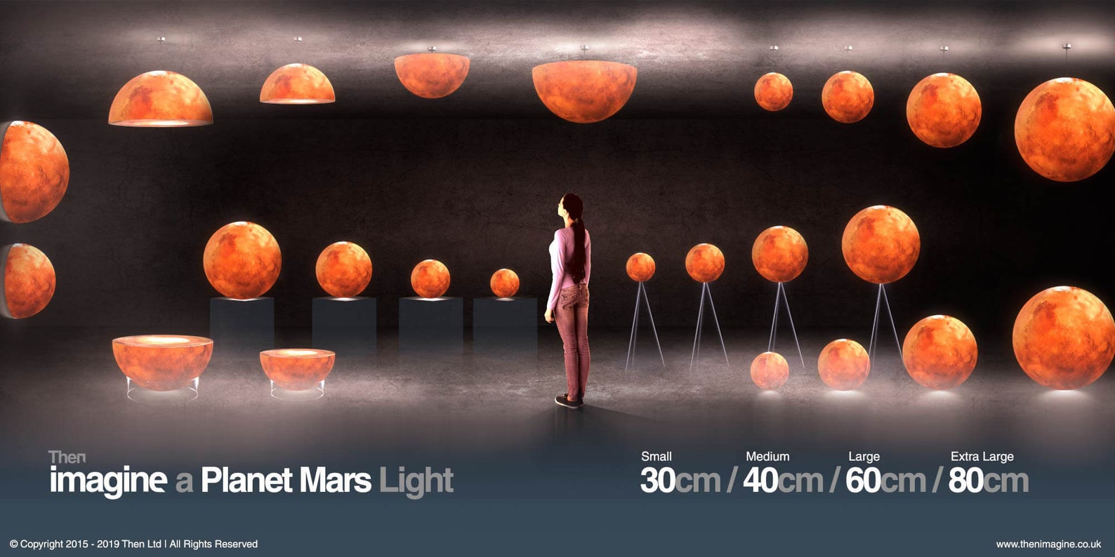 A Planet Mars Pendant Light Ceiling Shade Lamp Globe Red Space Large ...