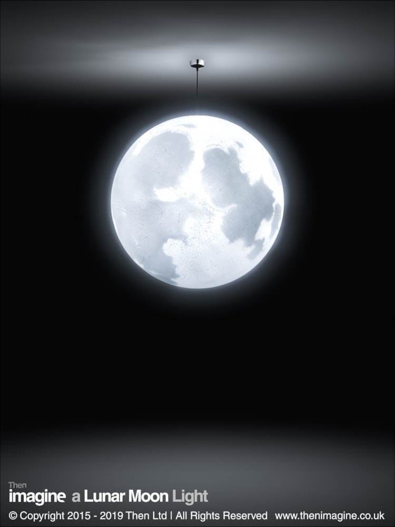 A Lunar Moon Pendant Light Ceiling Shade Lamp Globe Luna Space Large ...
