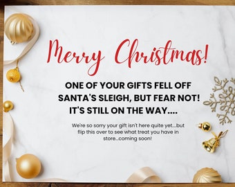 Christmas Present is Delayed Card Your Gift is on Its Way Delayed ...