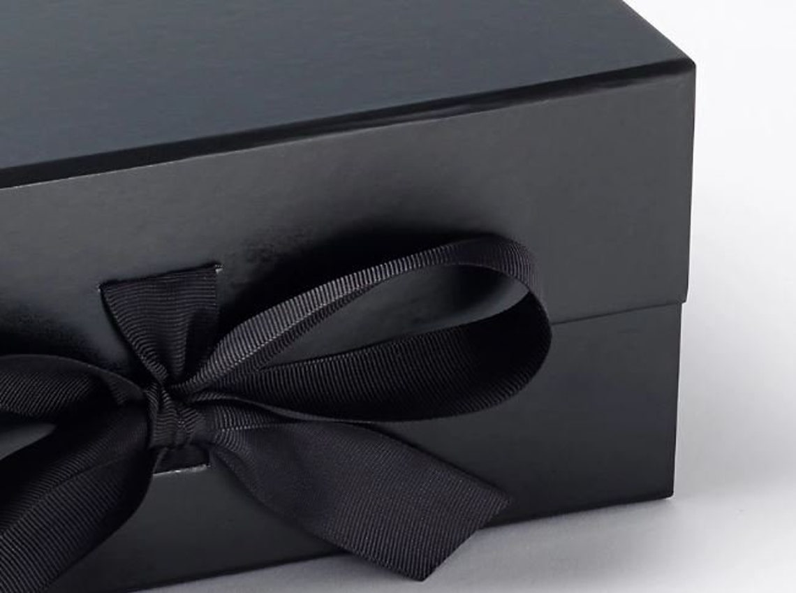 Luxury Black Gift Box - Empty Gift Box - Groomsman Gift Boxes ...