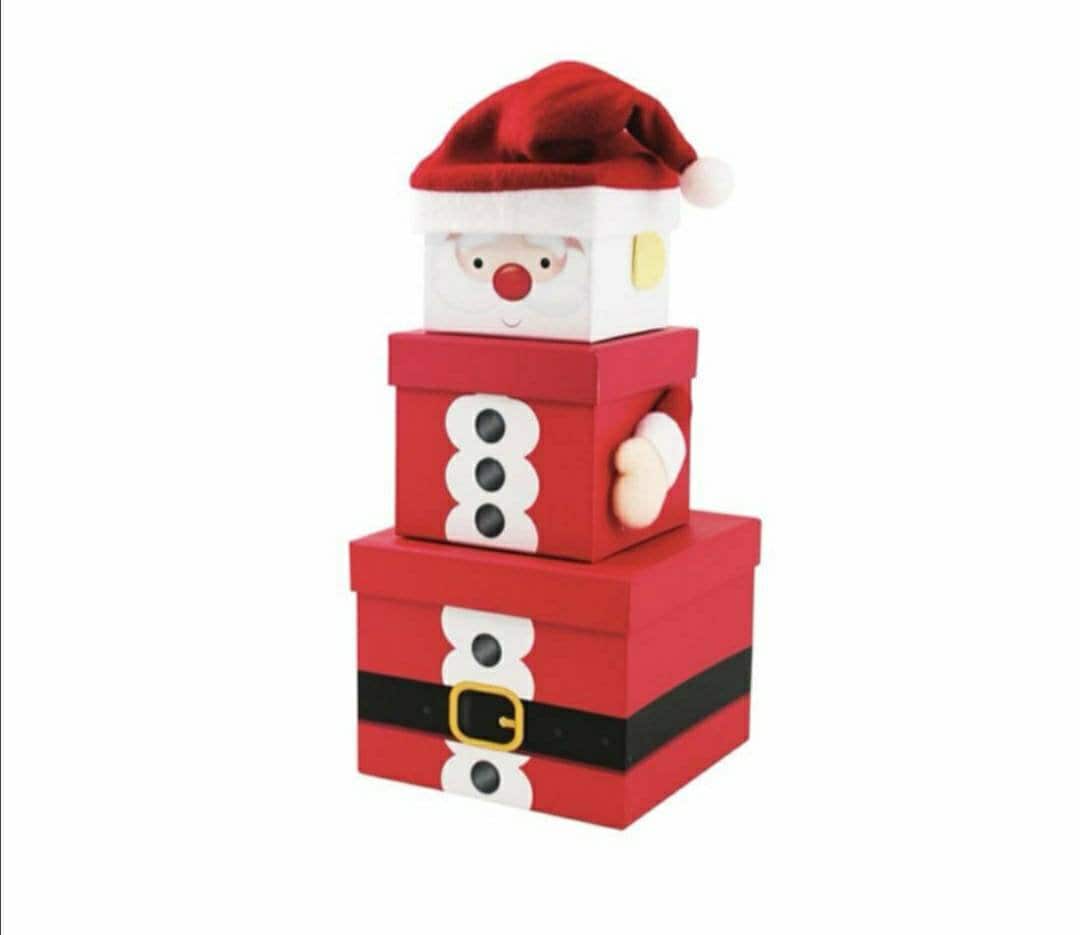 Santa Christmas Stacking Box Father Christmas Stacking Box Novelty Gift ...