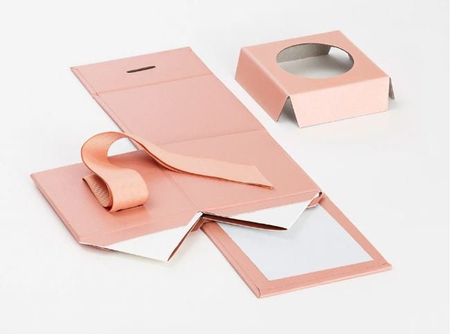 Rose Gold Cube Gift Box With Ribbon Small Gift Box Rose - Etsy