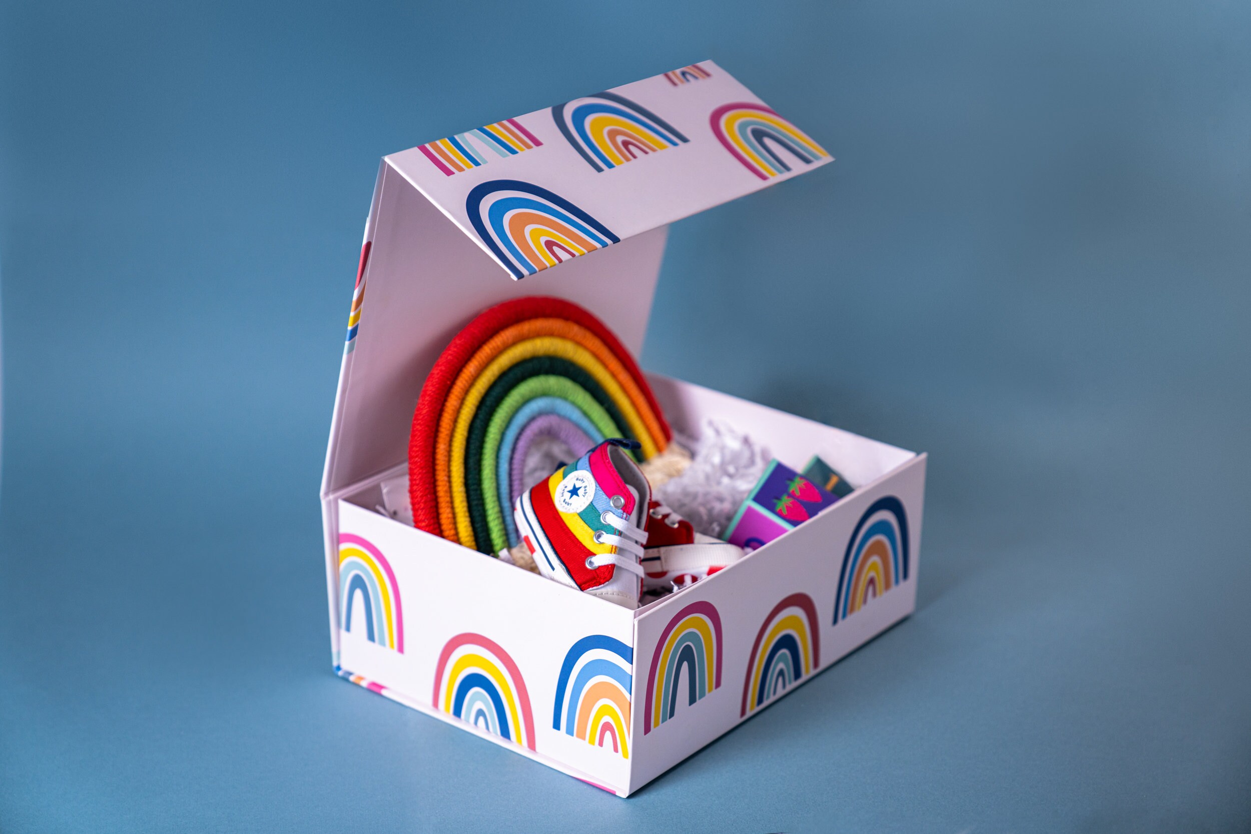Rainbow Gift Box With Magnetic Fastening Birthday Gift Box - Etsy UK