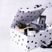 Spotty Black and White Gift Box With Ribbon and Magnetic Closure - Etsy