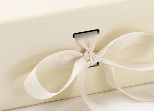 Ivory Gift Box With Ribbon Bridesmaid Gift Box Wedding - Etsy