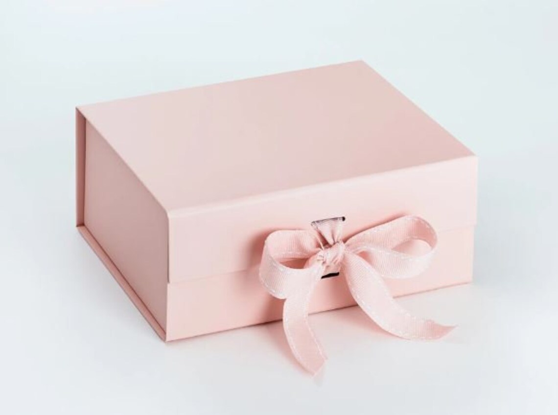 Luxury Pink Gift Boxes With Ribbon Bridesmaid Boxes Pink - Etsy