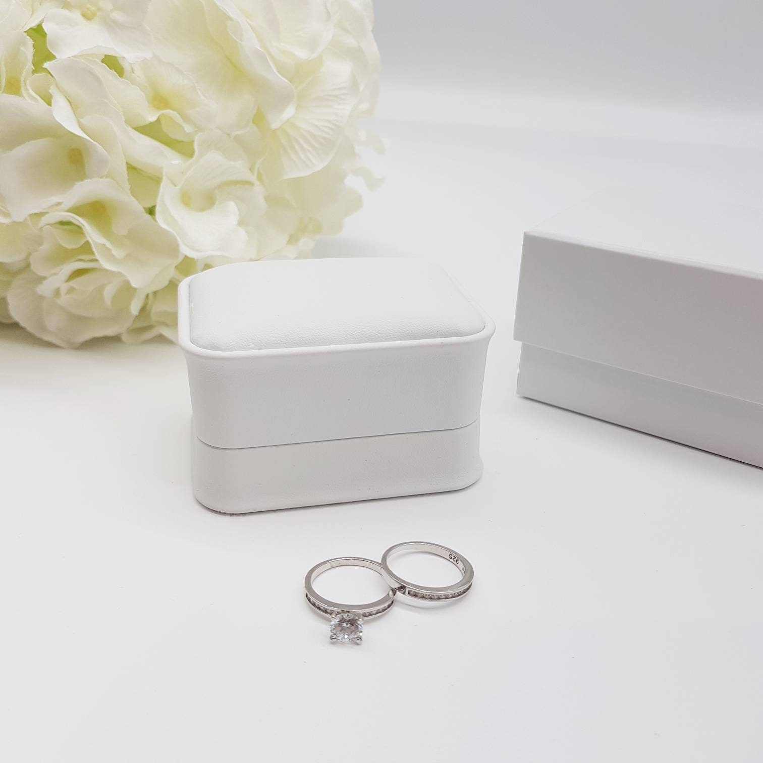 White double Ring Box Wedding Ring Box Ring Box for couple | Etsy