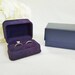 Luxury Navy Blue Double Ring Box Suede Double Ring Box Couple Ring Box ...