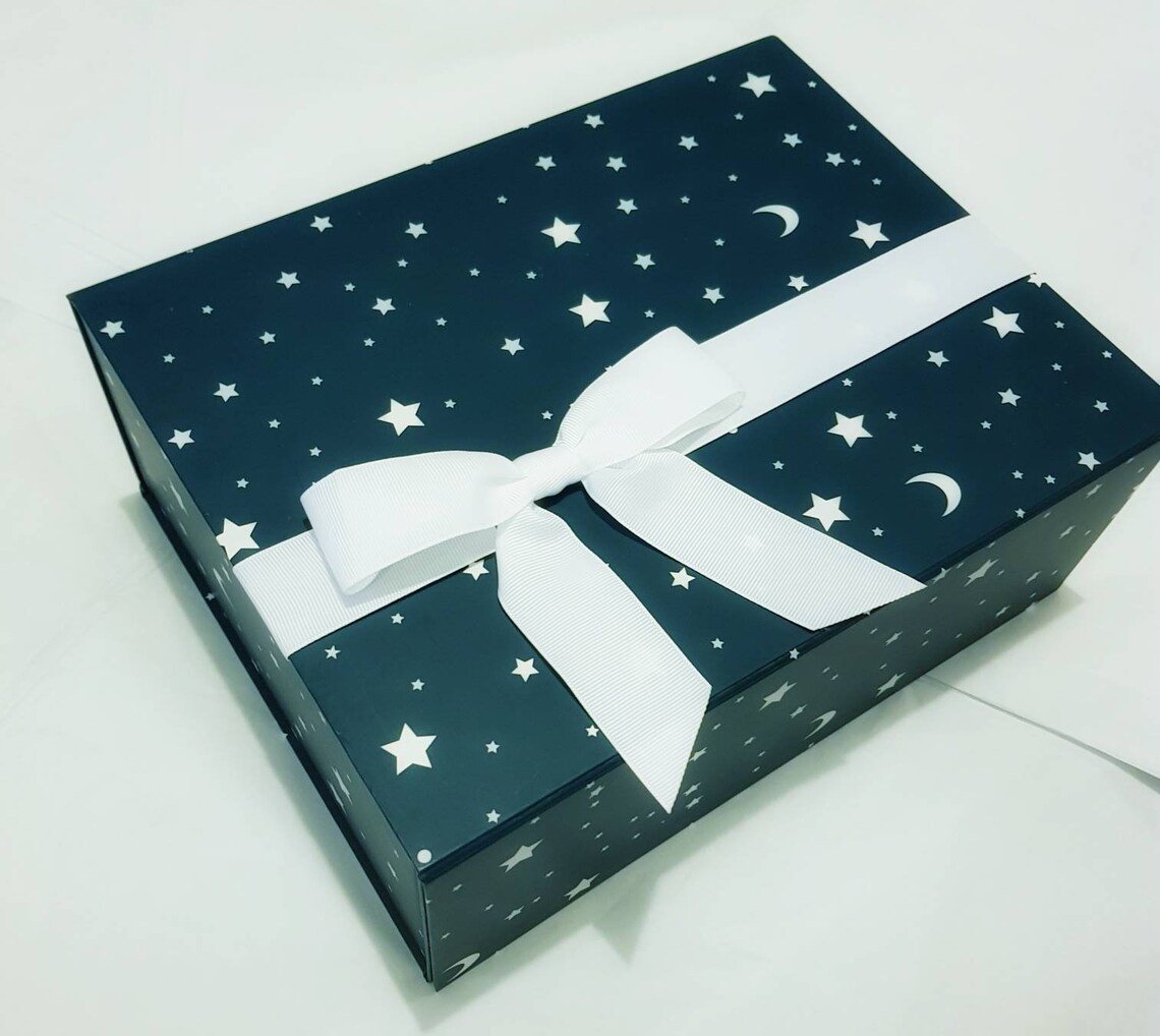 Large Gift Box With Stars Pattern Gift Box Empty Magnetic - Etsy UK