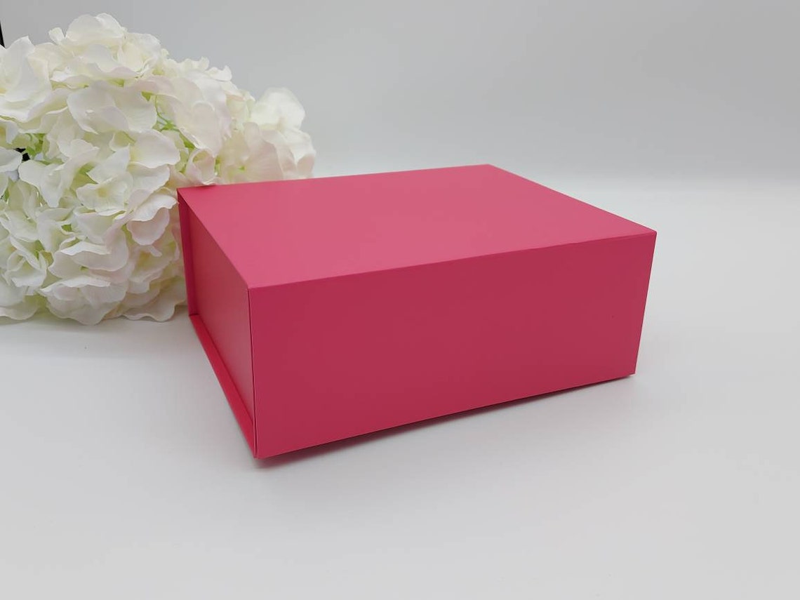 Fuschia Pink Gift Box Hot Pink Magnetic Gift Box Various - Etsy UK