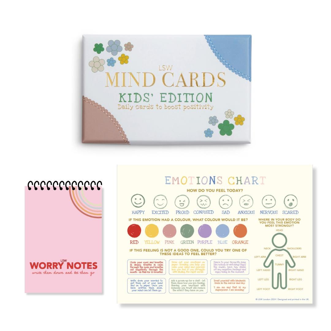 Kids Wellbeing Bundle – Mindfulness Cards, Emotions Chart & Worry Diary ...