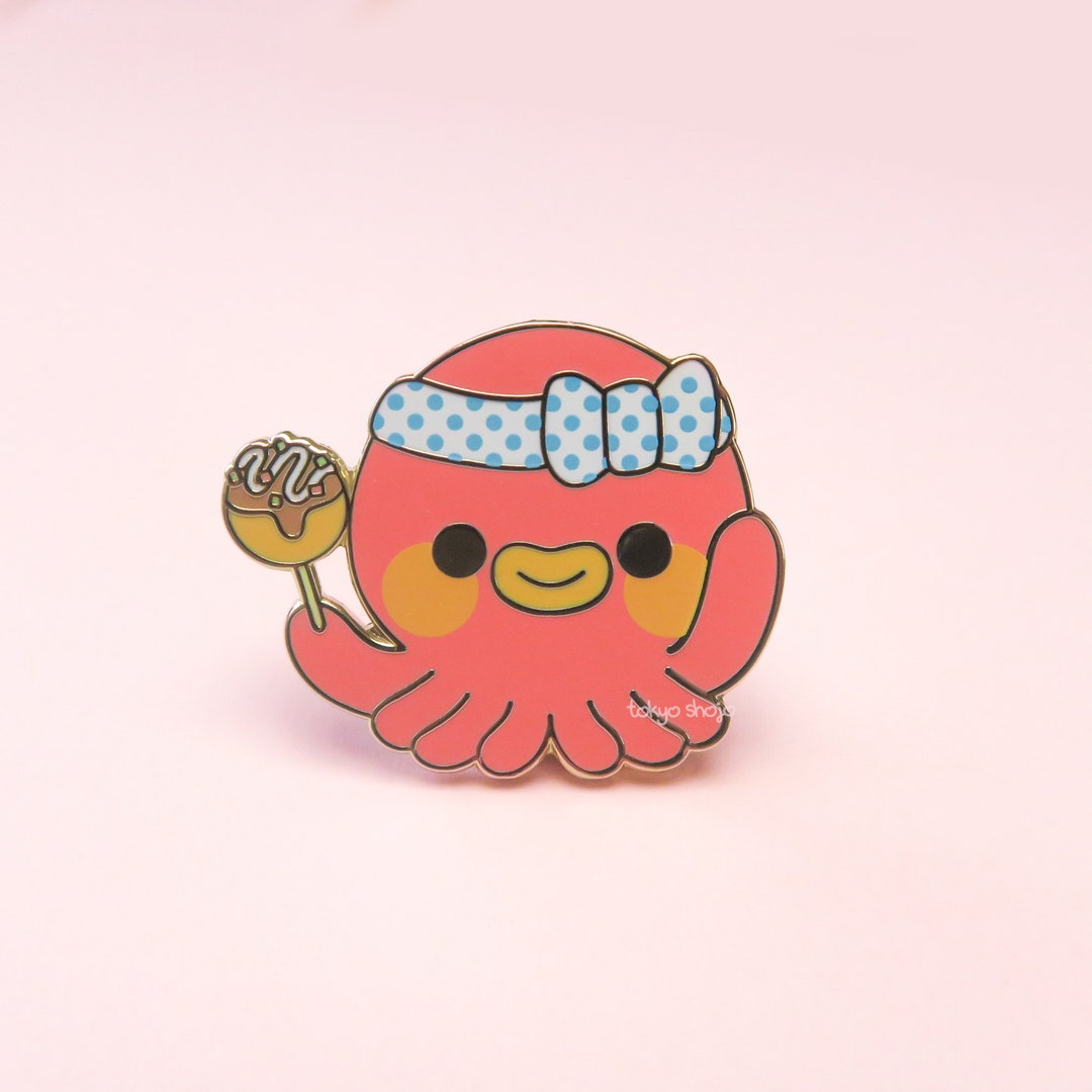 Takoyaki Tako Octopus Pin - Cute Kawaii Japan Pin - Etsy