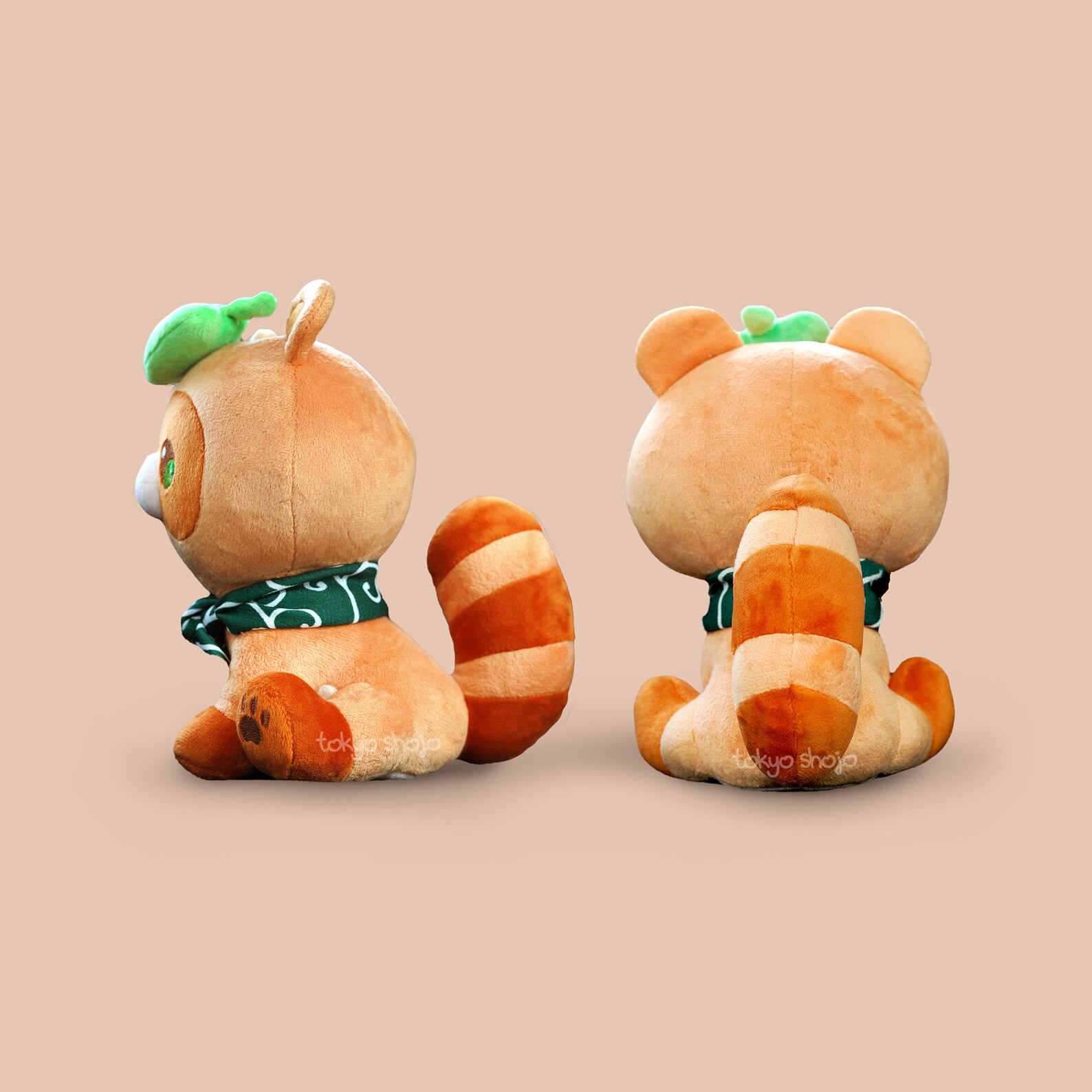 Poko the Tanuki Plushie - Pon Plush With Magnetic Leaf Accessory ...