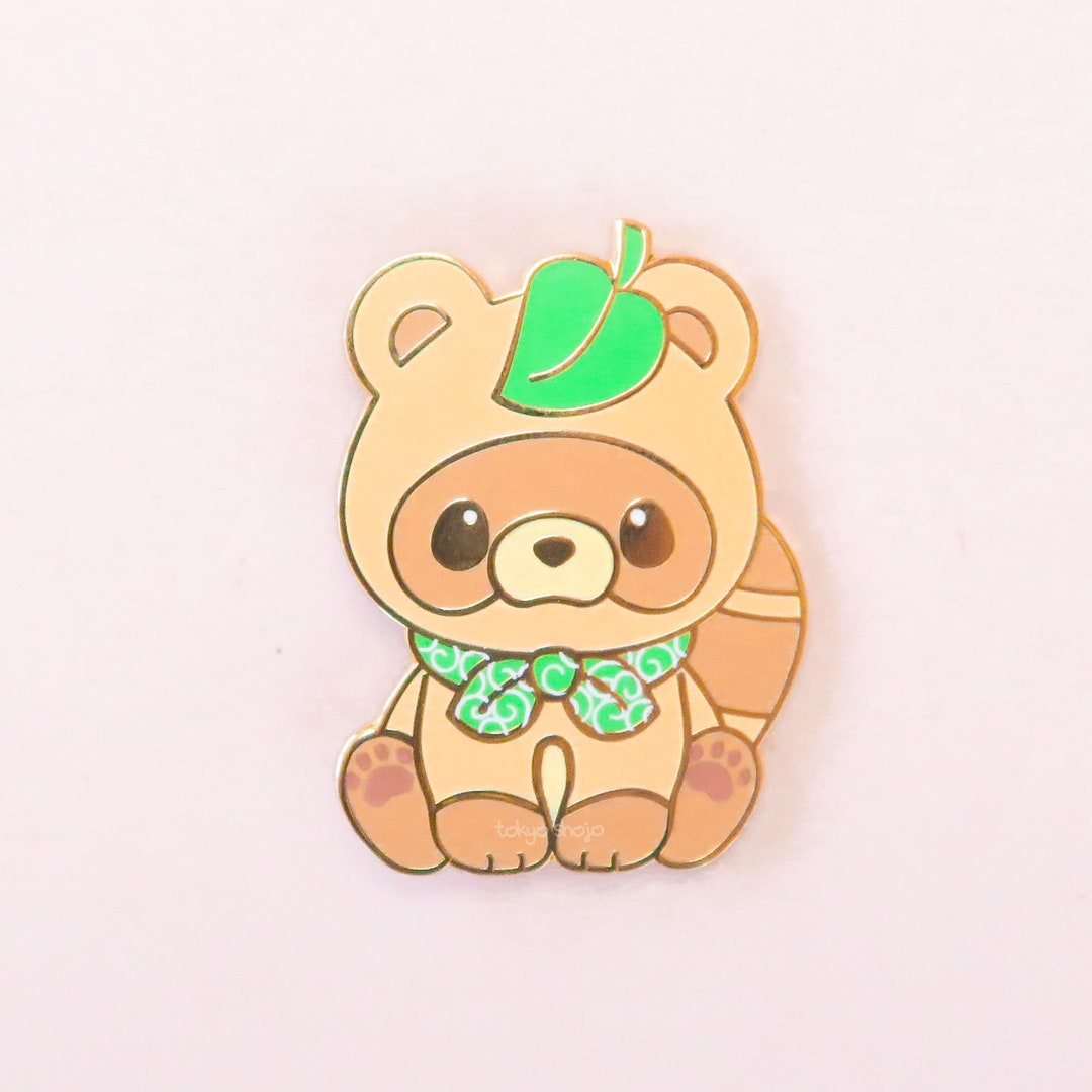 Poko the Tanuki Pin - Pon Plush Enamel Pin Set - Cute Kawaii Japan ...