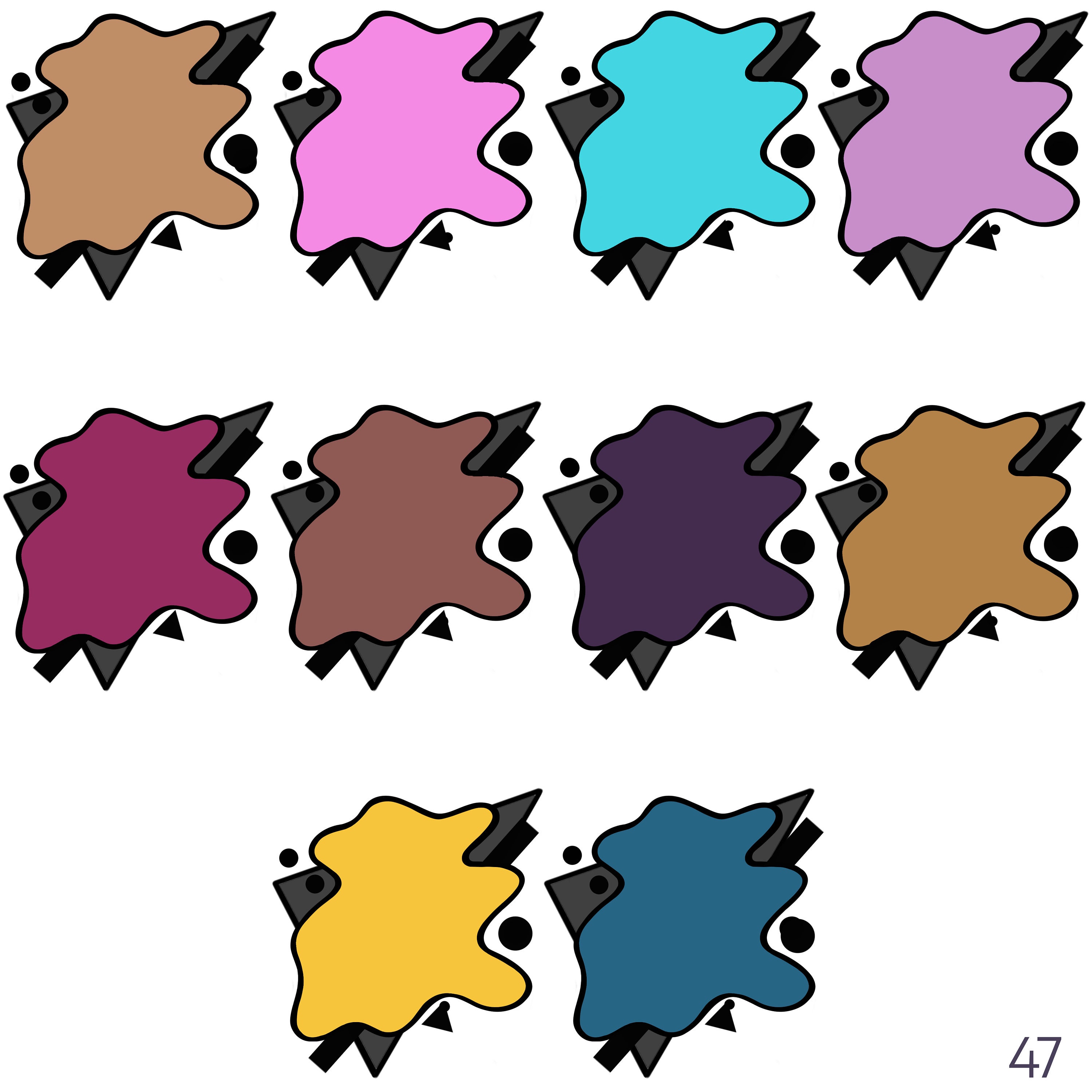 Procreate Color Palette Set and Brushes Color Palettes Bonus Brushes ...