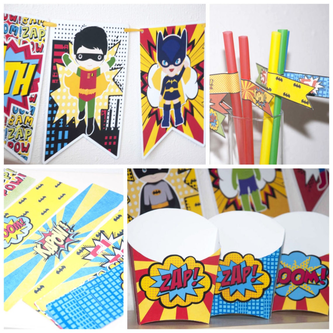 Party Superheroes Birthdayrintable Mega Printable Party | Etsy