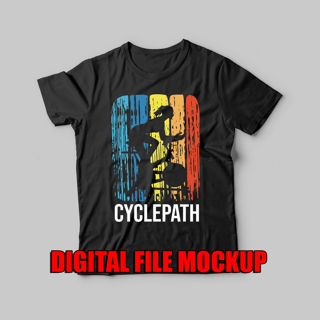 Cyclepath Cycling Spin Bike Class T-shirt Screen-print Digital Download ...