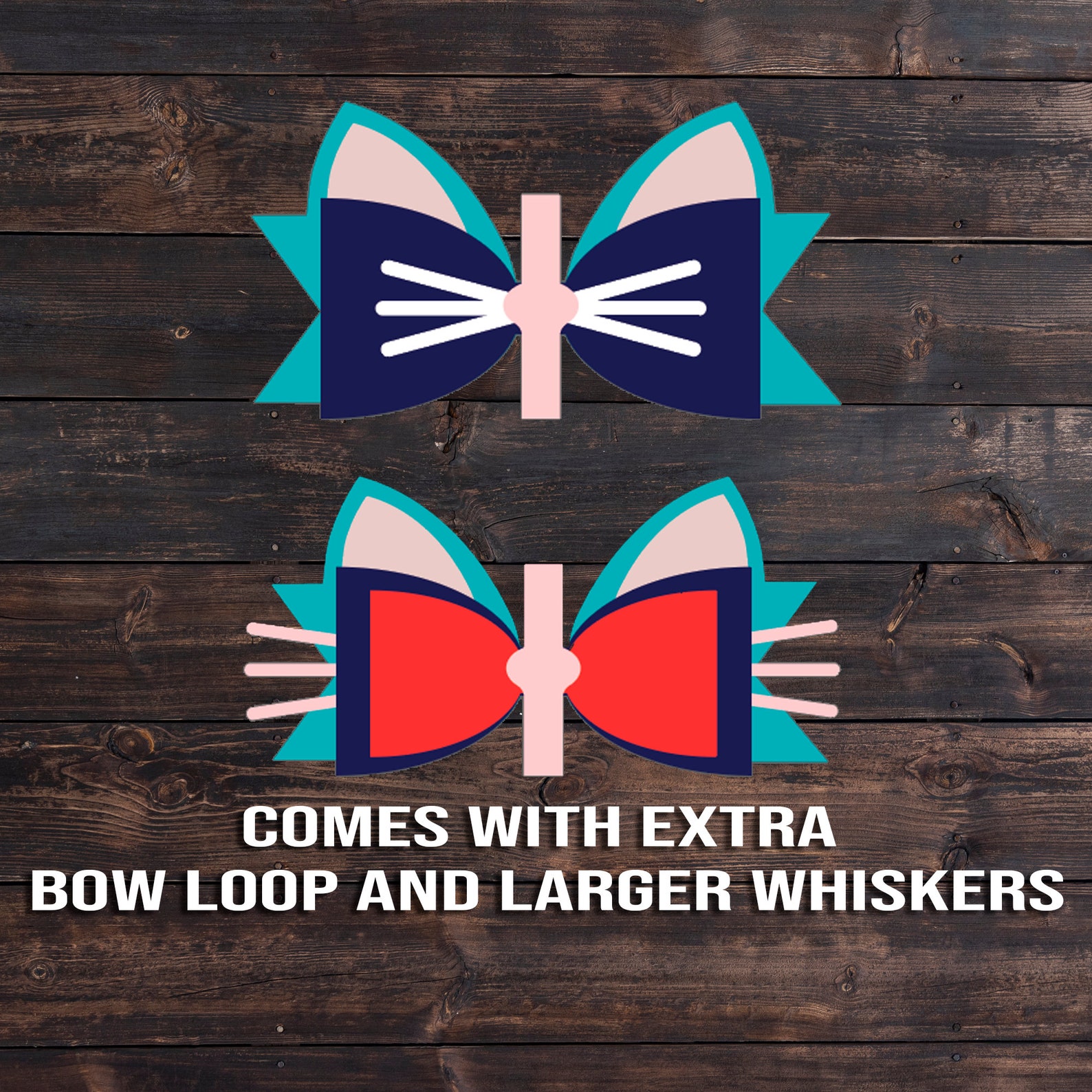Black Cat Ears Hair Bow SVG Vector Template File - Etsy