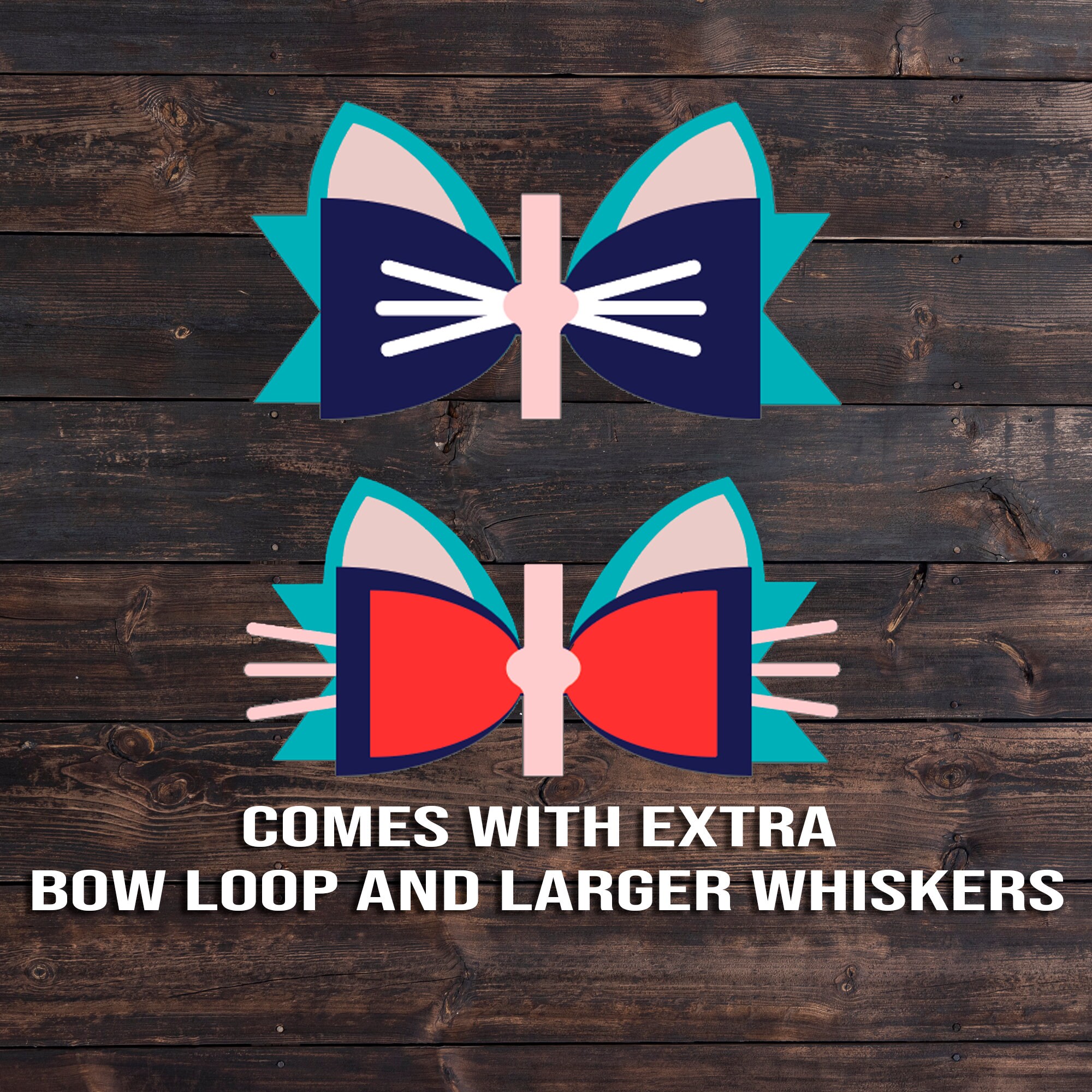 Black Cat Ears Hair Bow SVG Vector Template File - Etsy