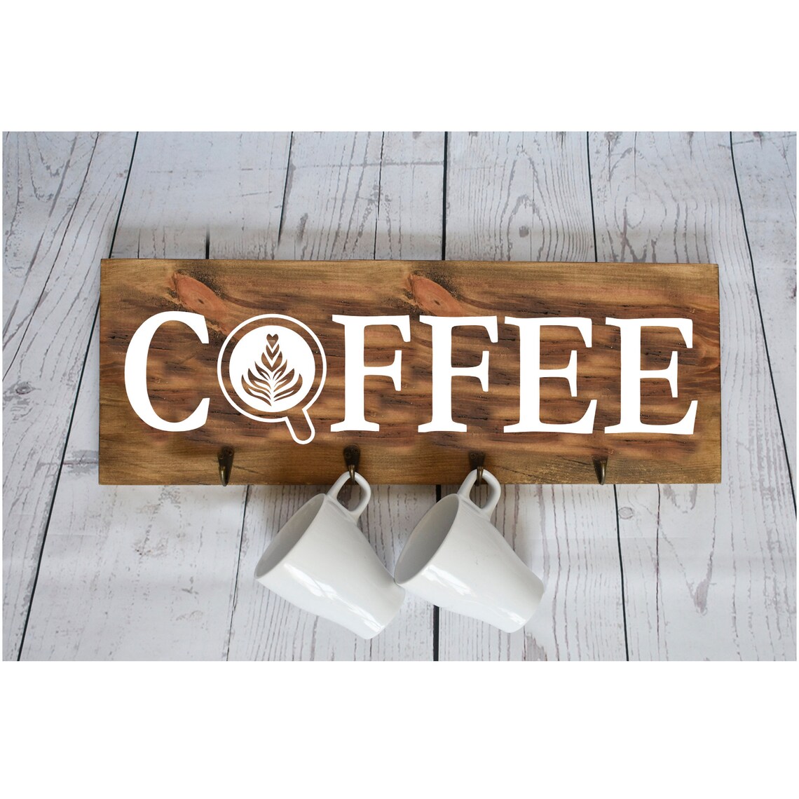 Three Coffee Mug Hanging Sign Vector File Coffee Bean Cup - Etsy