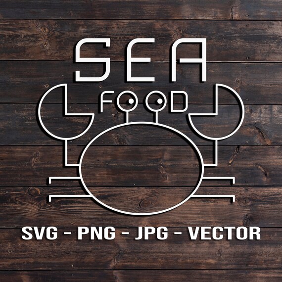Sea Food Funny Crab Kitchen Sign Vector Template | Etsy