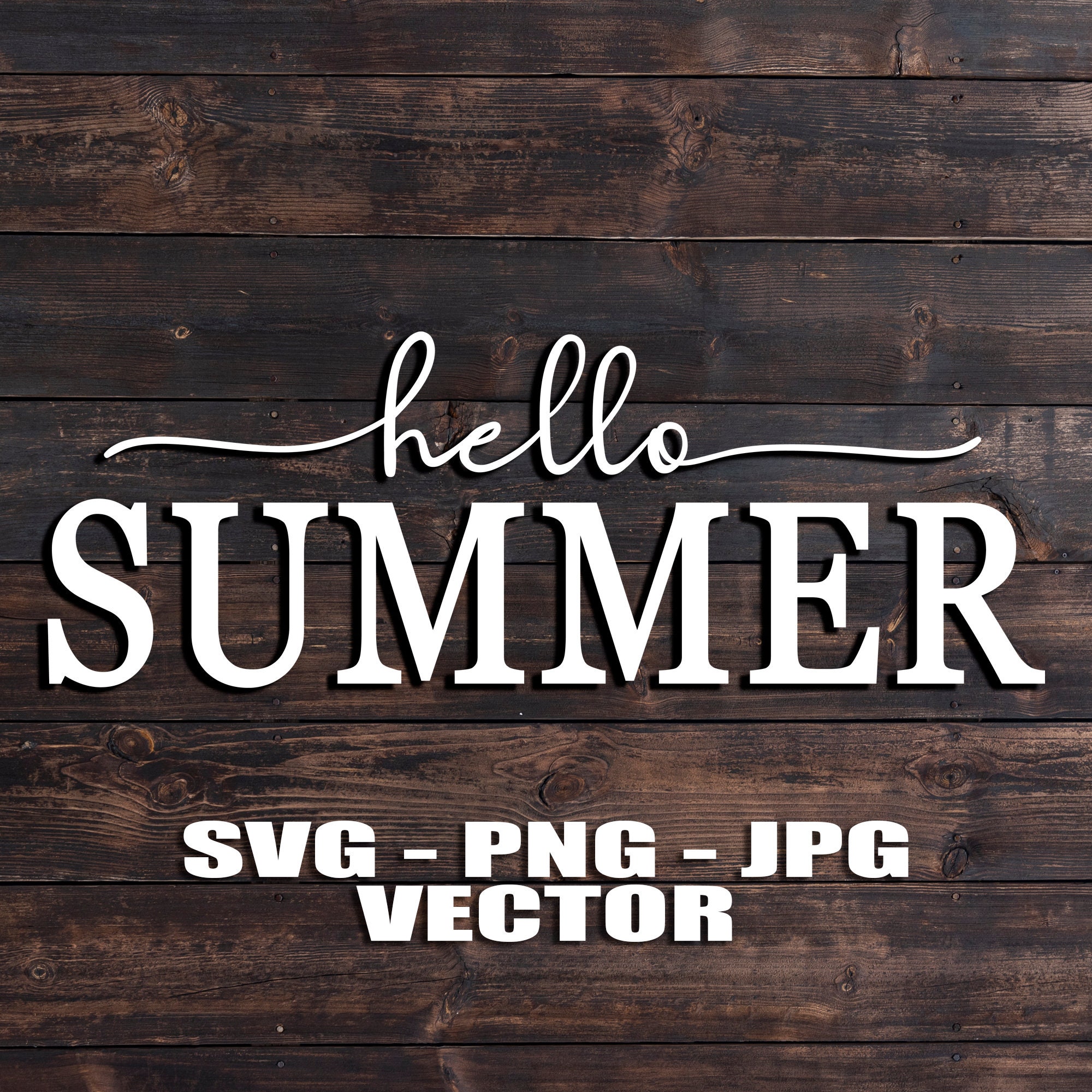Hello Summer Beach House or Lake House Sign - Vector Template Svg/png ...