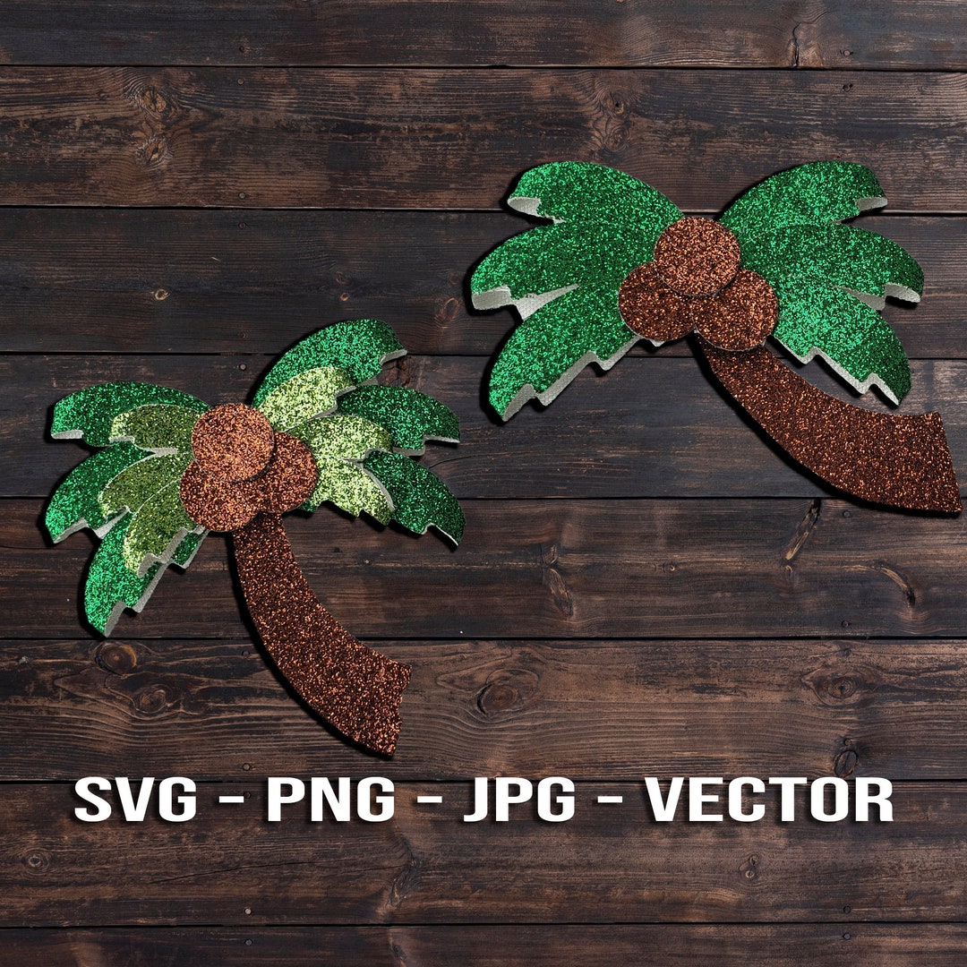 Palm Tree Hair Bow SVG - Beach Vacation Hair Clip Template Png/dxf/jpeg ...