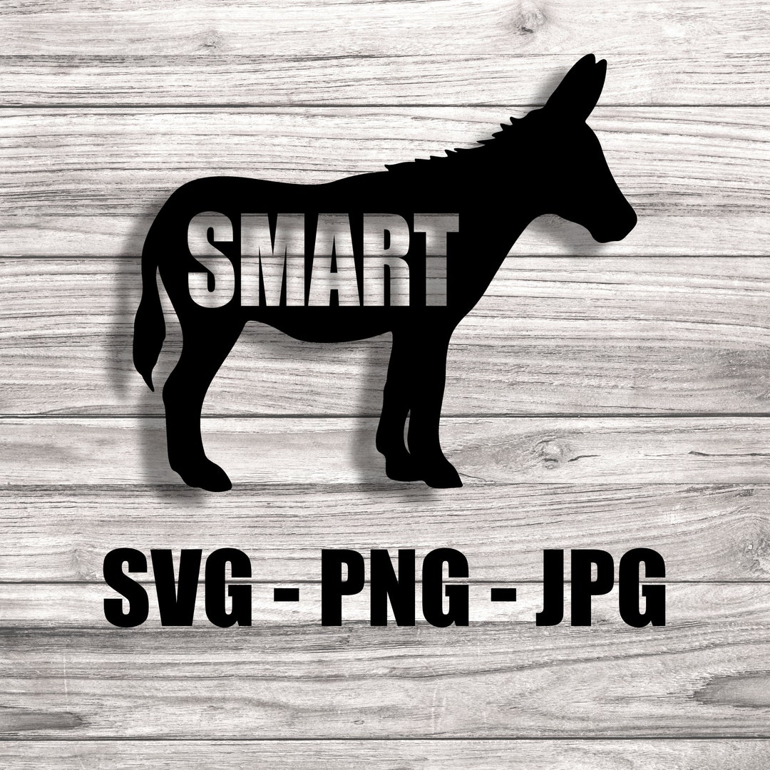 Smart Ass Donkey Animal Vector - Template SVG/PNG/JPG Vector File - Etsy