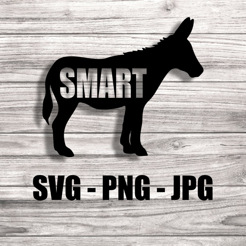 Smart Ass Donkey Animal Vector Template SVG/PNG/JPG Vector | Etsy