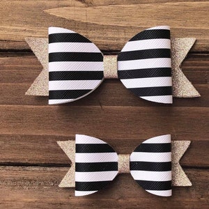 Classic Simple and Easy Hair Bow SVG Vector Template Download - Etsy