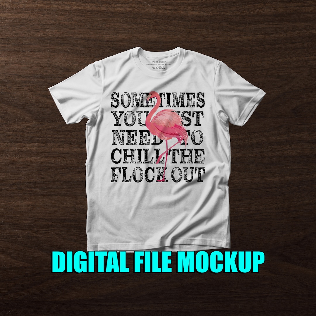 Flamingo Chill the Flock Out Beach T-shirt Screen-print Digital ...