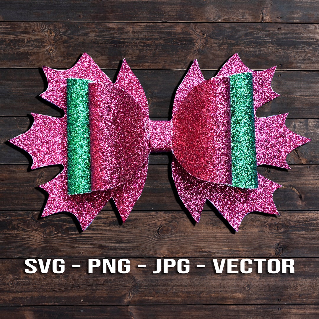 Fall Foliage Leaf Hair Bow SVG - Hair Clip Template/png/dxf/jpeg/pdf ...