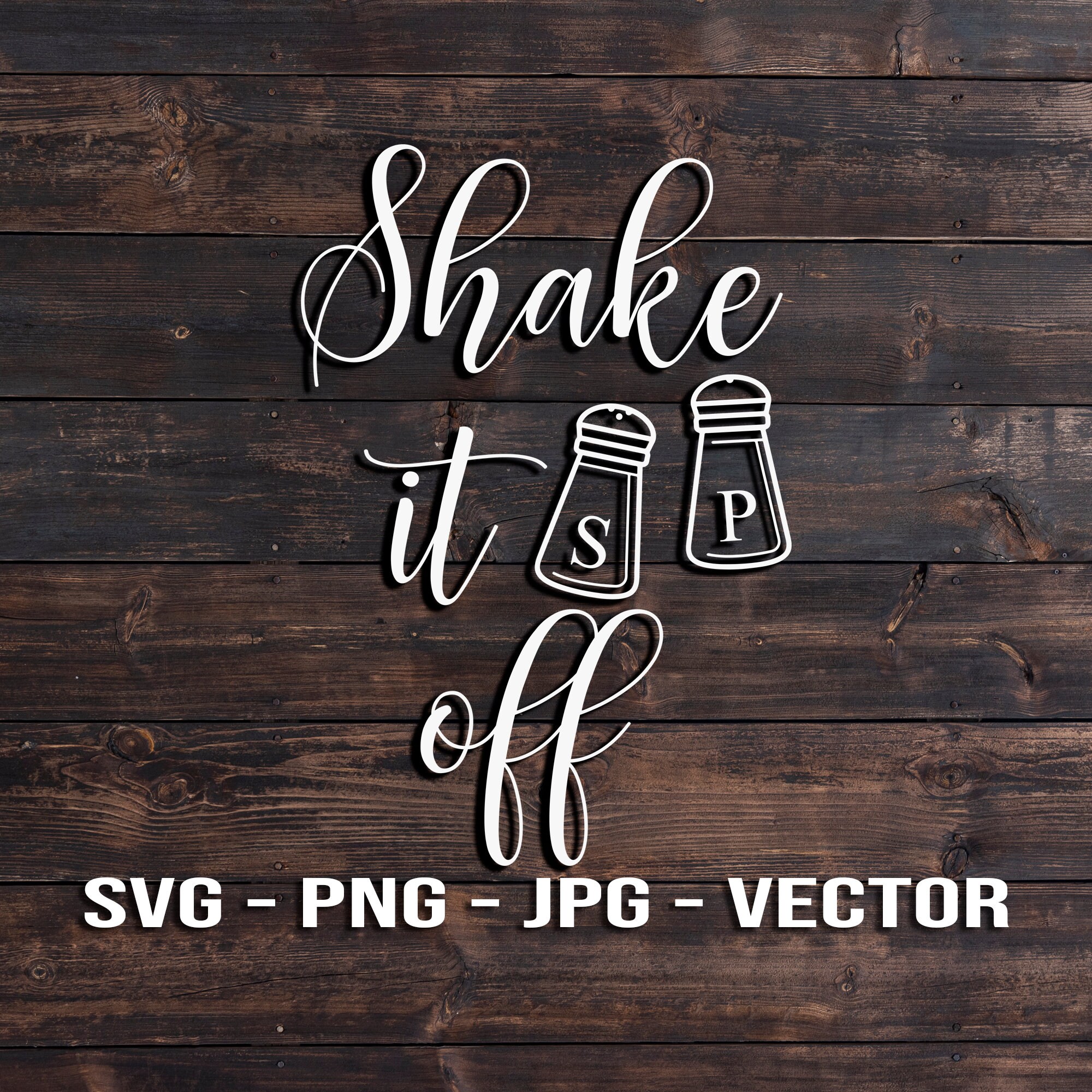 Shake it off Funny Salt and Pepper Kitchen Utensil Sign | Etsy