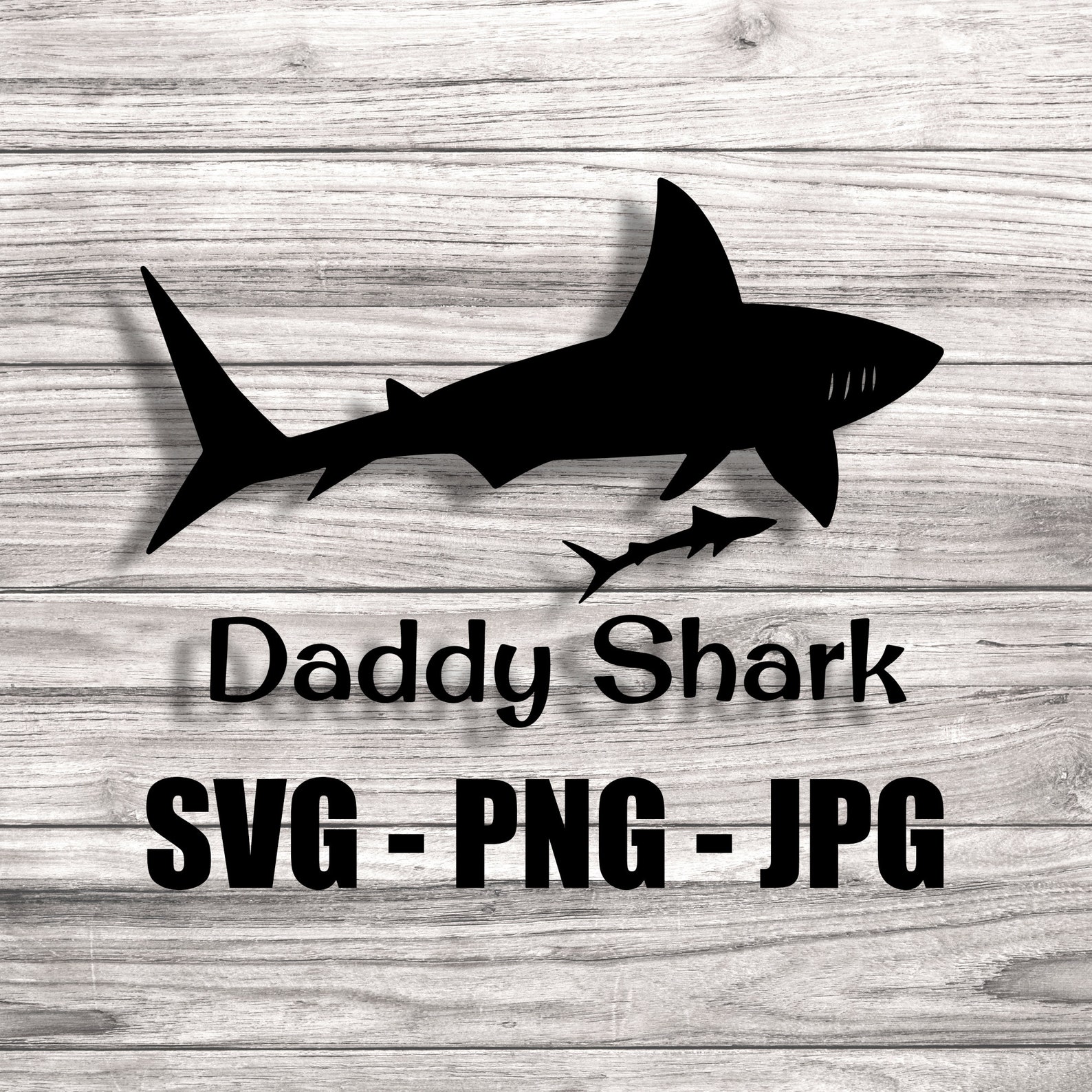 Daddy Shark With Baby Shark Vector Template SVG/PNG/JPG | Etsy