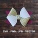 Scalloped, Squared, and Angled Bow SVG Bundle Templates Vectors - Png ...