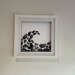 Medium Cornish Mussel Shell Wave Framed Picture • Shell Art Picture ...