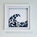 Medium Cornish Mussel Shell Wave Framed Picture • Shell Art Picture ...